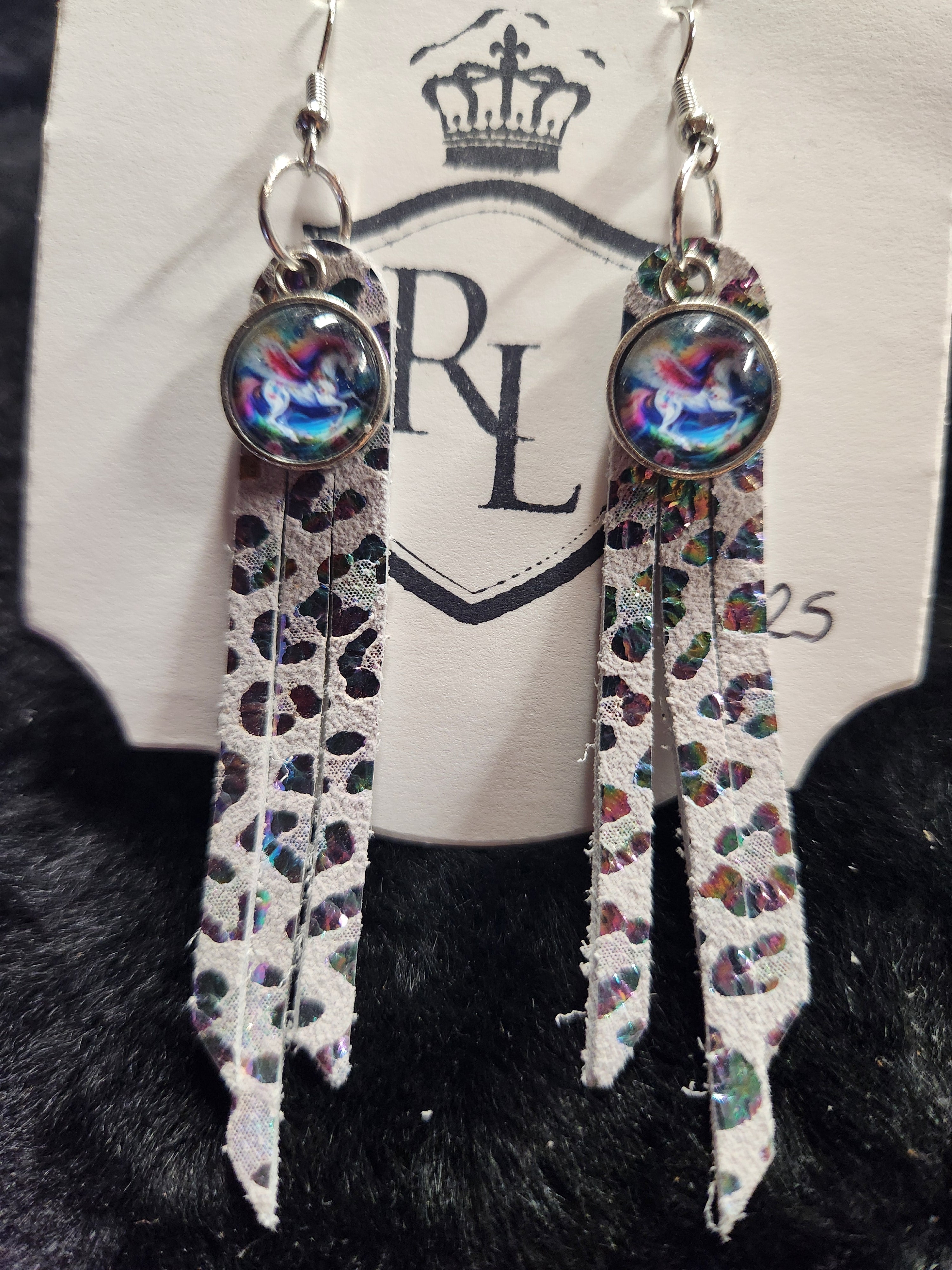 Pegasus leopard dangles – Royal Legacy Custom Leather