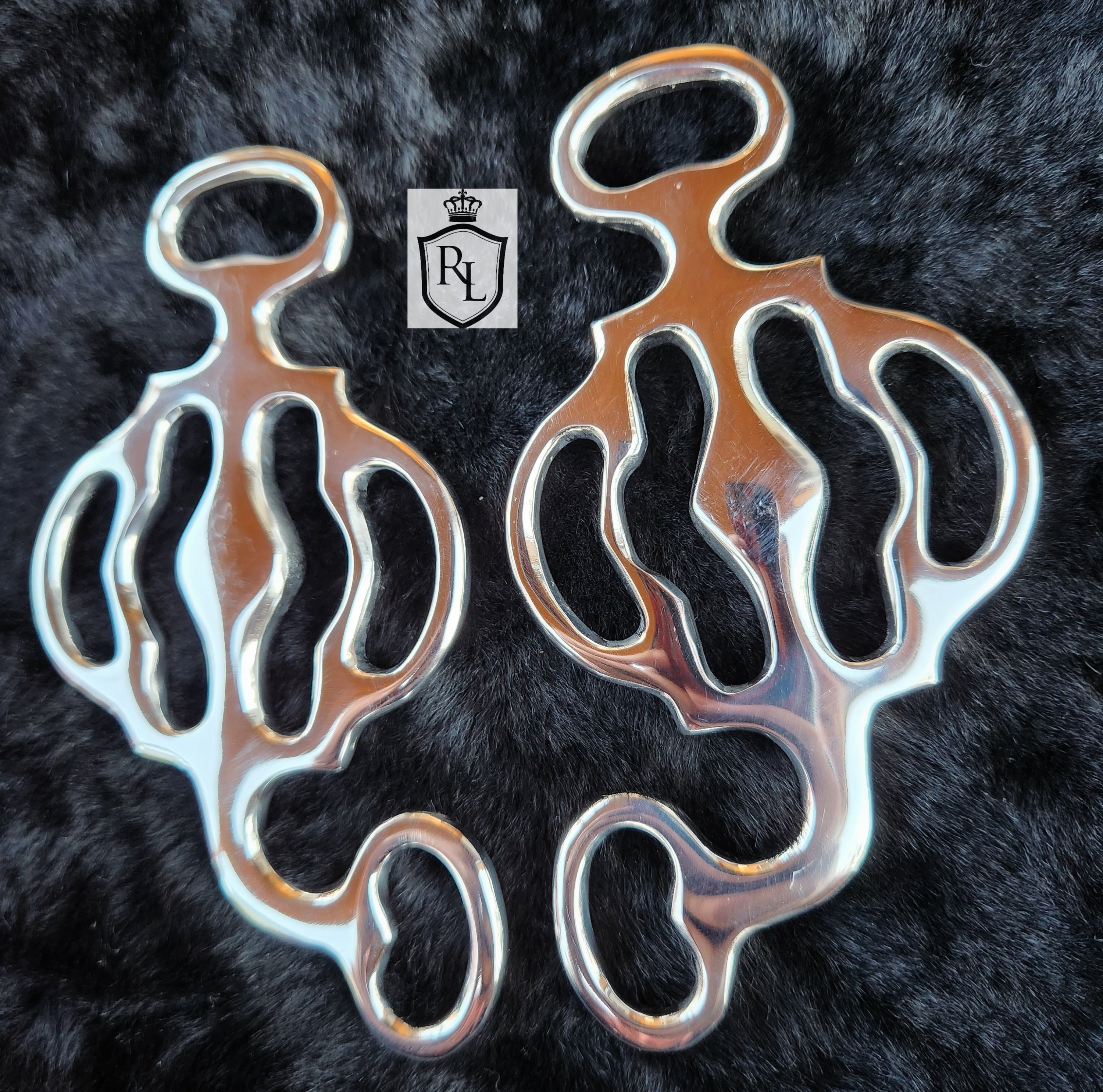 Baroque rose hackamore shanks – Royal Legacy Custom Leather